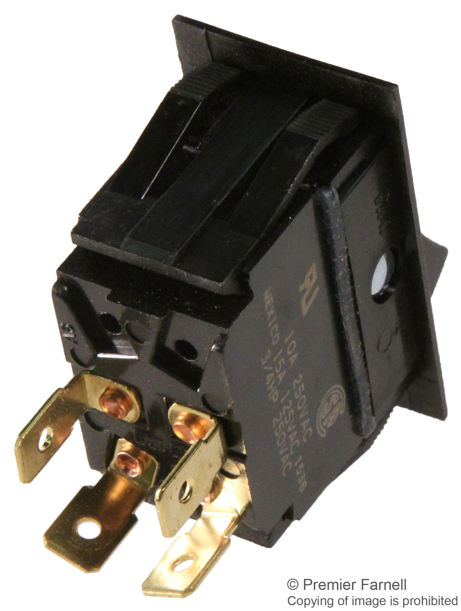 8055K43Z7V - Eaton - Rocker Switch, Non Illuminated, DPST