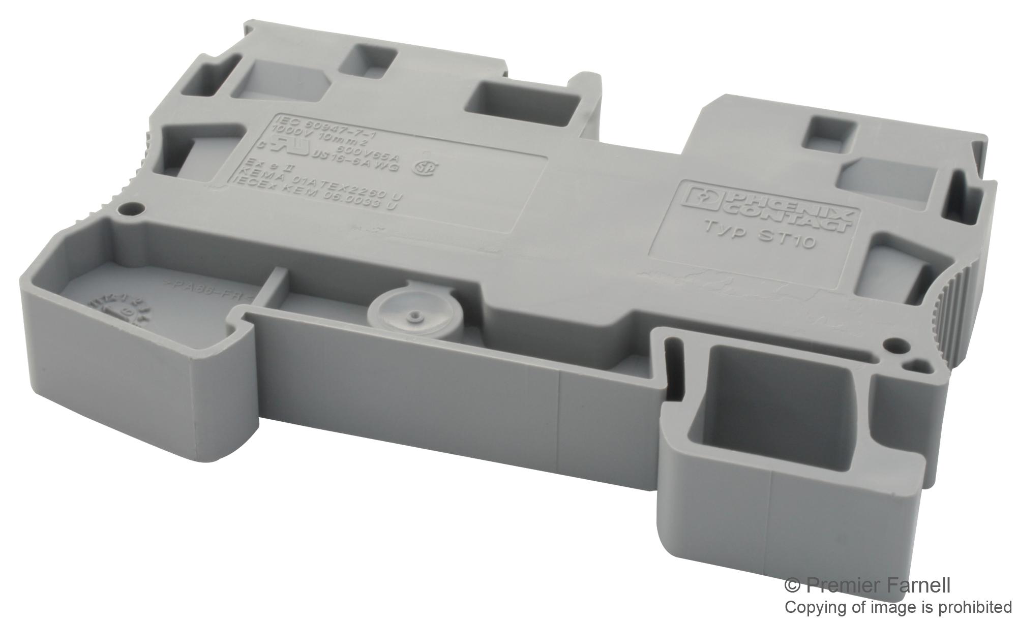 3036110 - Phoenix Contact - DIN Rail Mount Terminal Block, 2 Positions ...