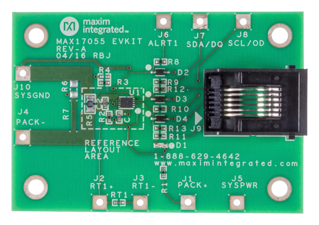 MAX17055XEVKIT# - Analog Devices - Evaluation Kit, MAX17055 7µA 1-Cell ...
