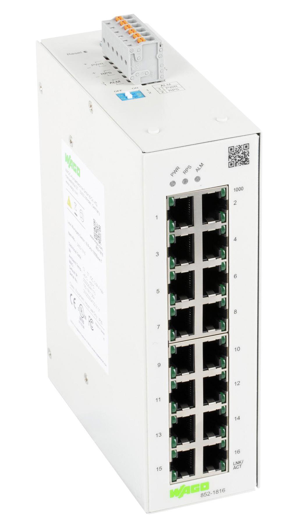 852-1816 - Wago - Switch, 16 Ports, Industrial