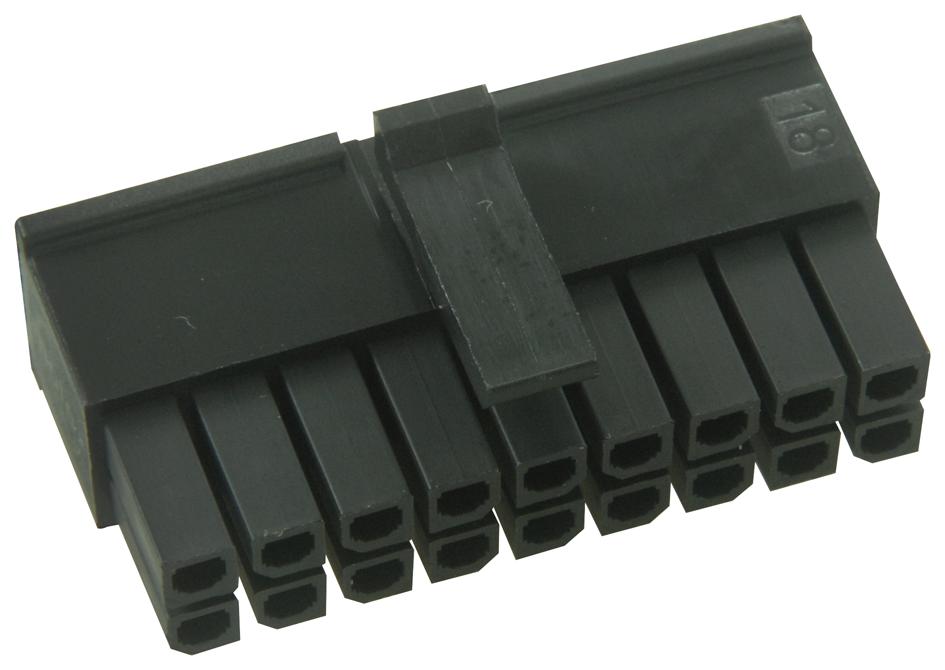 43025-1800 - Molex - Connector Housing, Dual Row, Micro-Fit 3.0 43025 Series