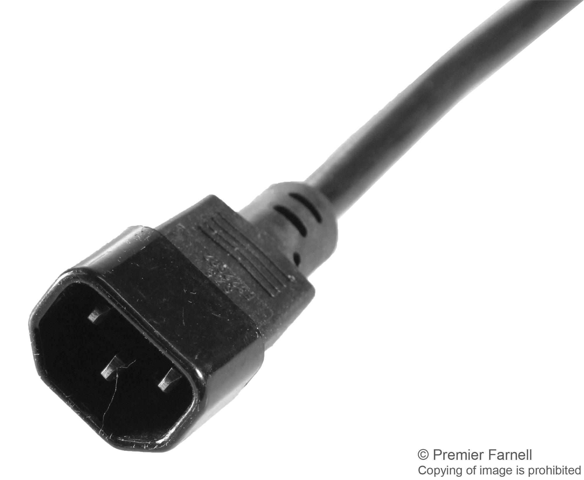 010-0032 - Eaton Powerware - Mains Power Cord, IEC 60320 C14 to NEMA 5 ...