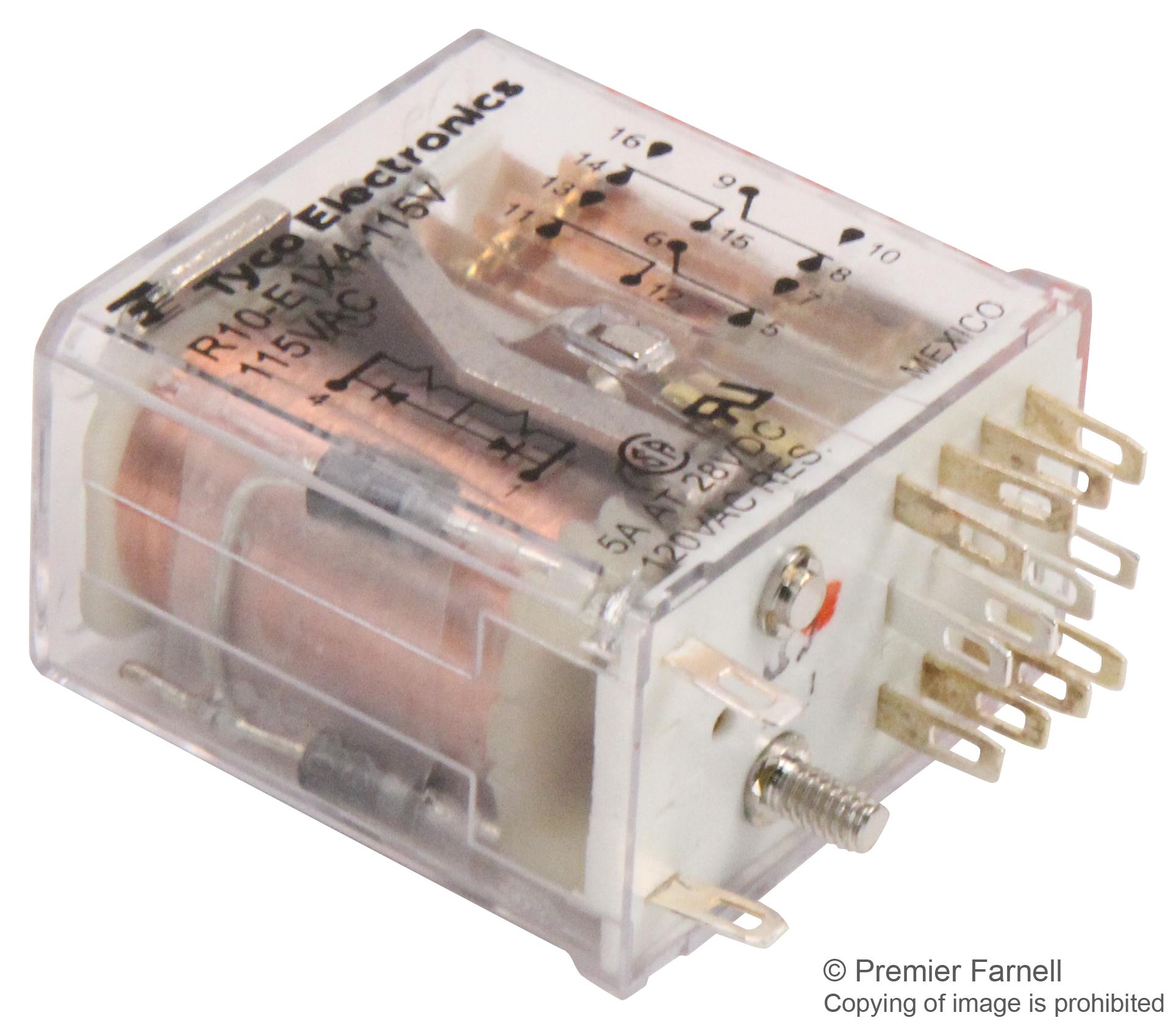 R10-E1X4-115V - Potter&brumfield - Te Connectivity - Power Relay, 4PDT ...