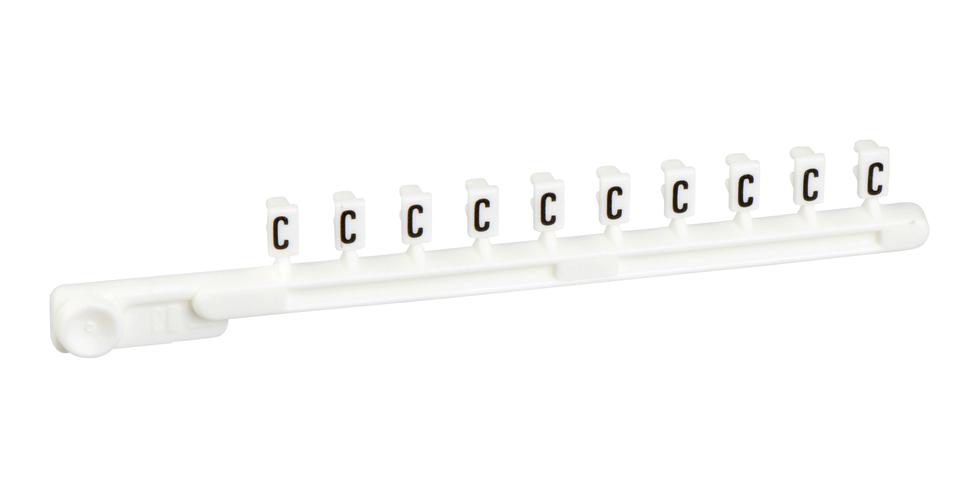 AB1GC - Schneider Electric - Terminal Block Marker, Black Marking, 4 ...