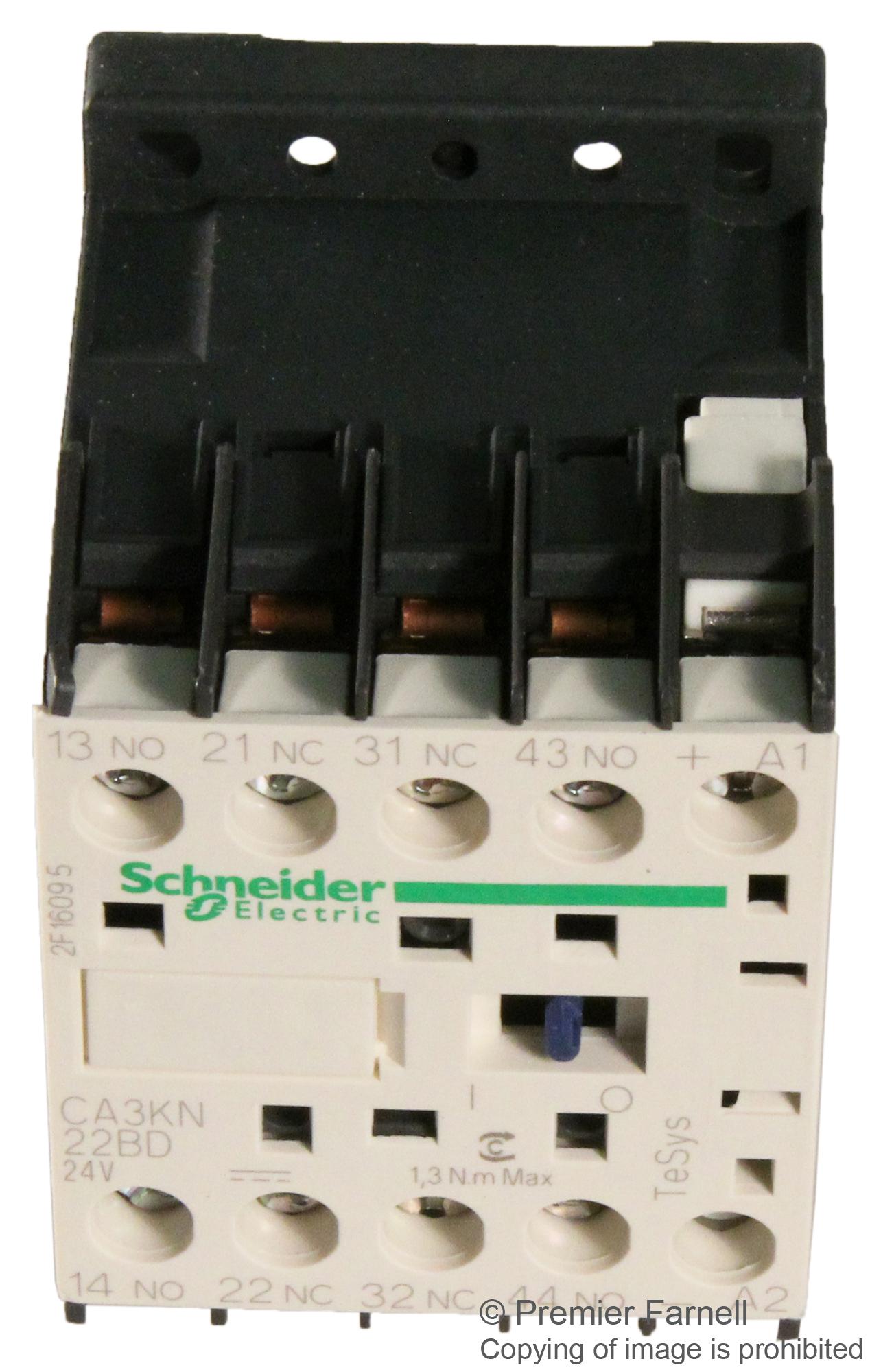 CA3KN22BD - Schneider Electric - Power Relay, DPST-NO, DPST-NC