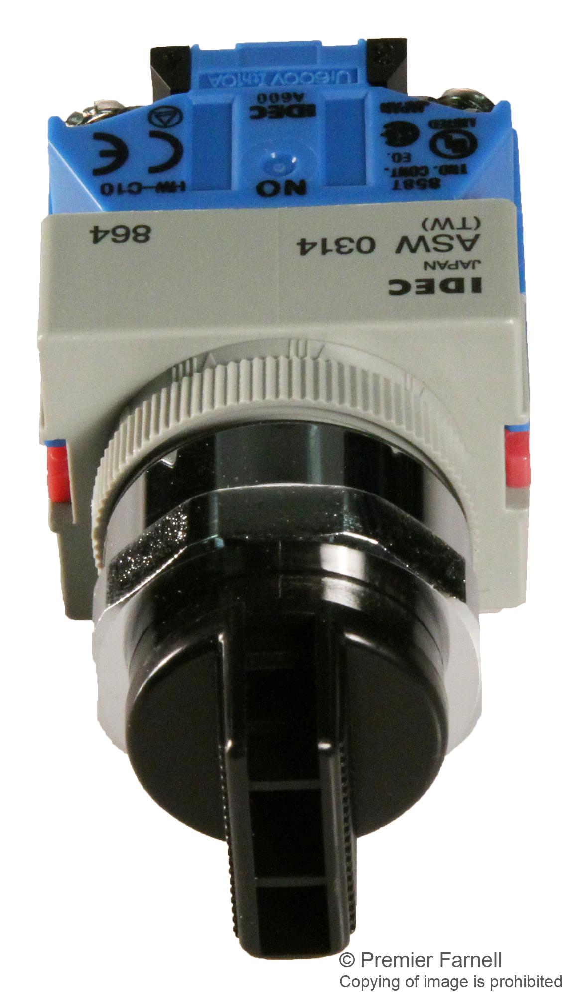 ASW3111-203 - Idec - Rotary Switch, 3 Position, 1 Pole