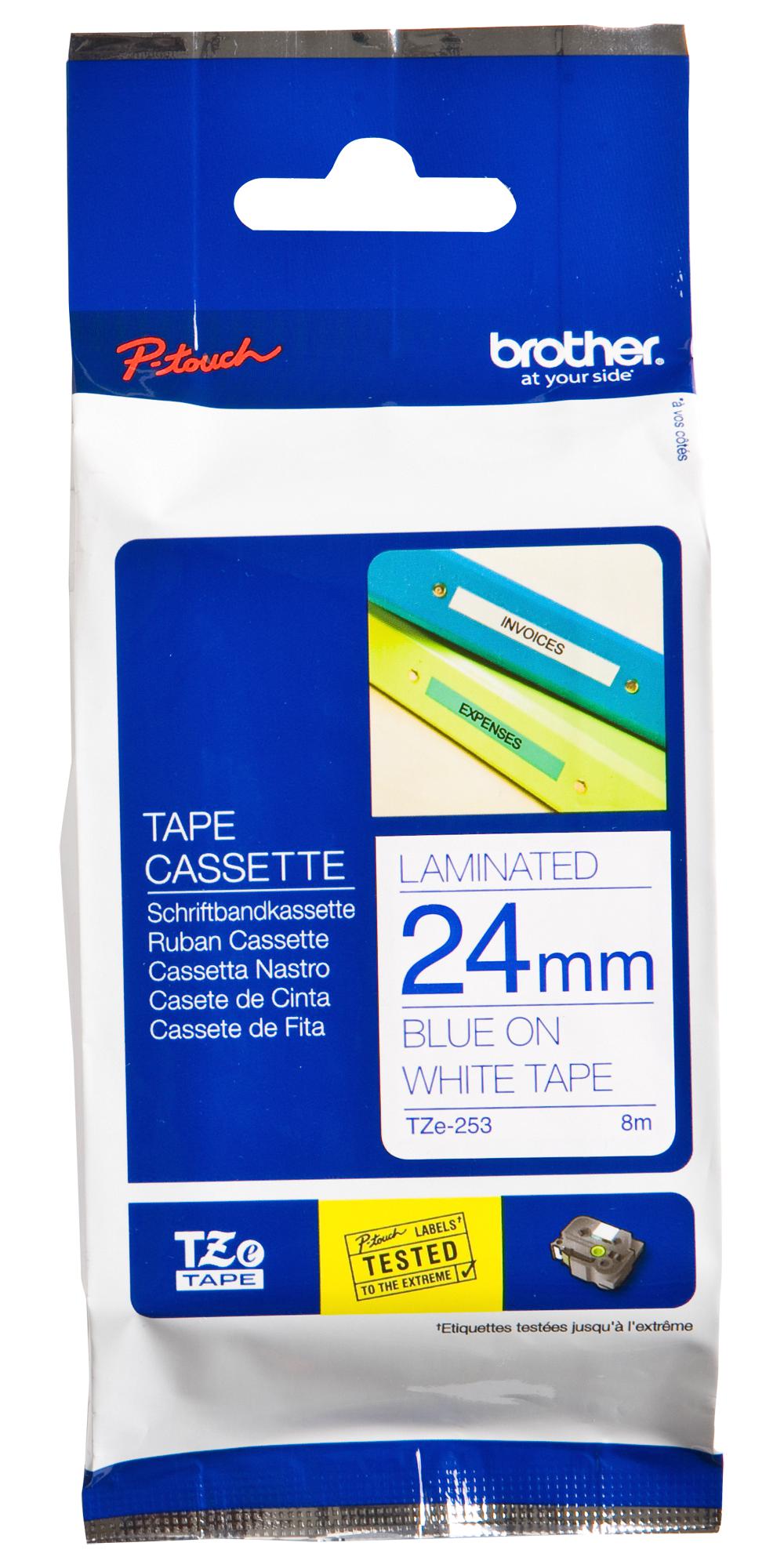 TZE-253 - Brother - Label Printer Tape, TZe, Adhesive-Laminated