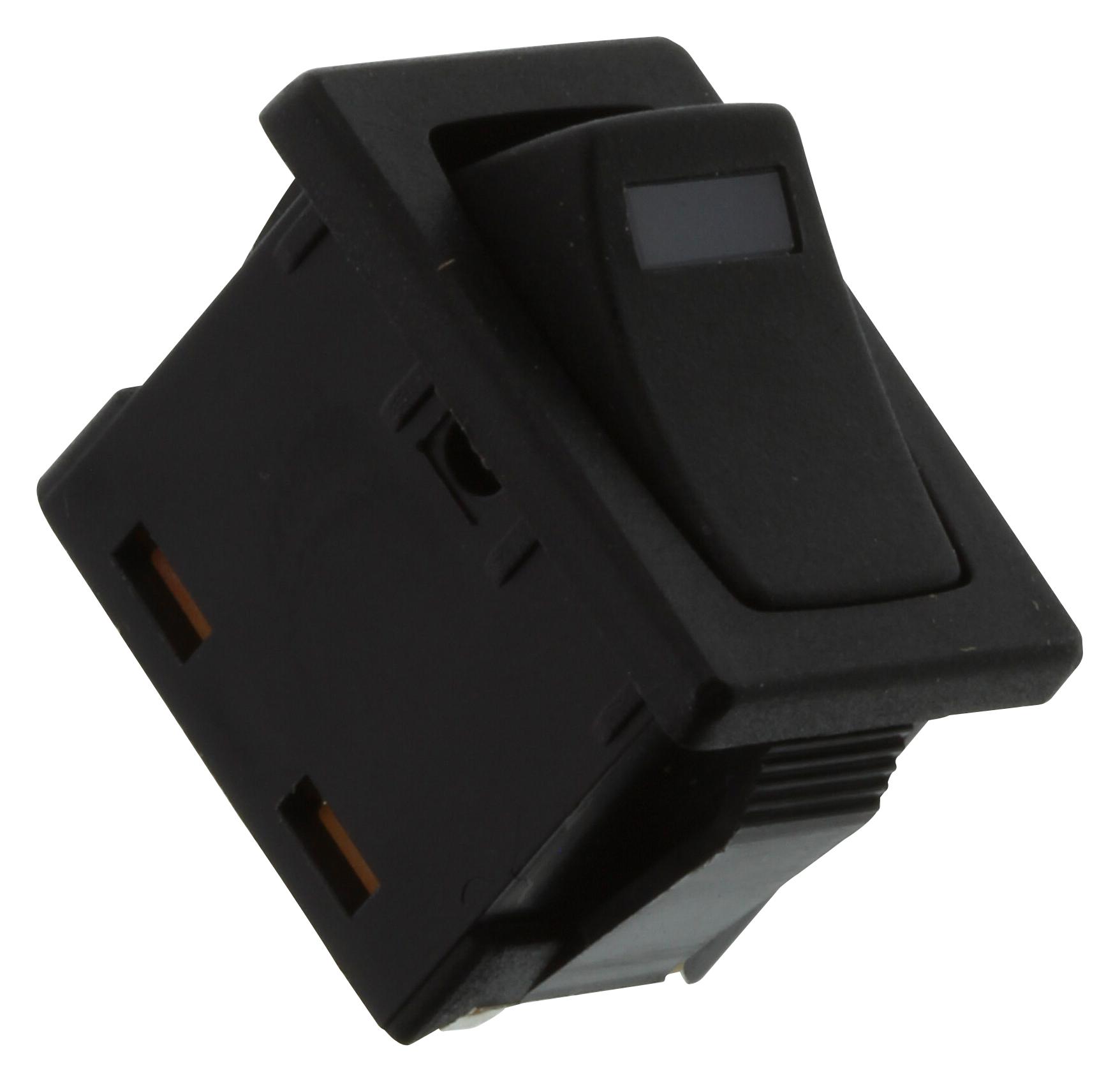 R1966ABLKBLKESYEL - E-switch - Rocker Switch, Illuminated, SPST