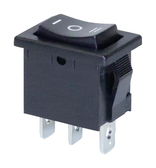 R1966HBLKBLKBF - E-switch - Rocker Switch, Non Illuminated, SPDT