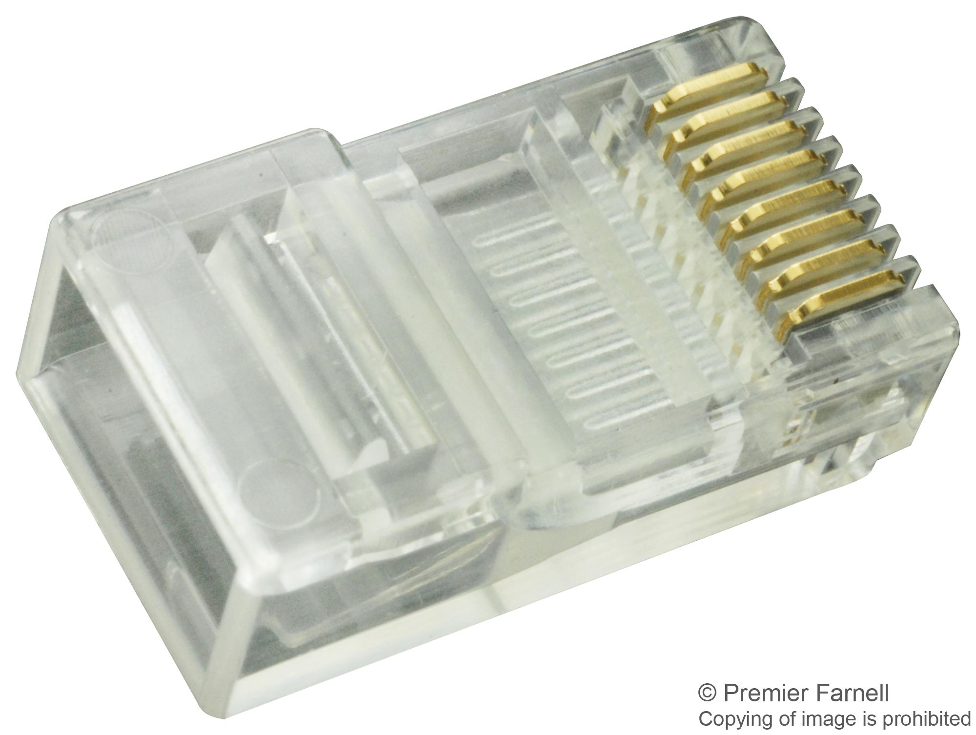 7001-8P8C - Multicomp Pro - Modular Connector, RJ45 Plug, 1 x 1 (Port)