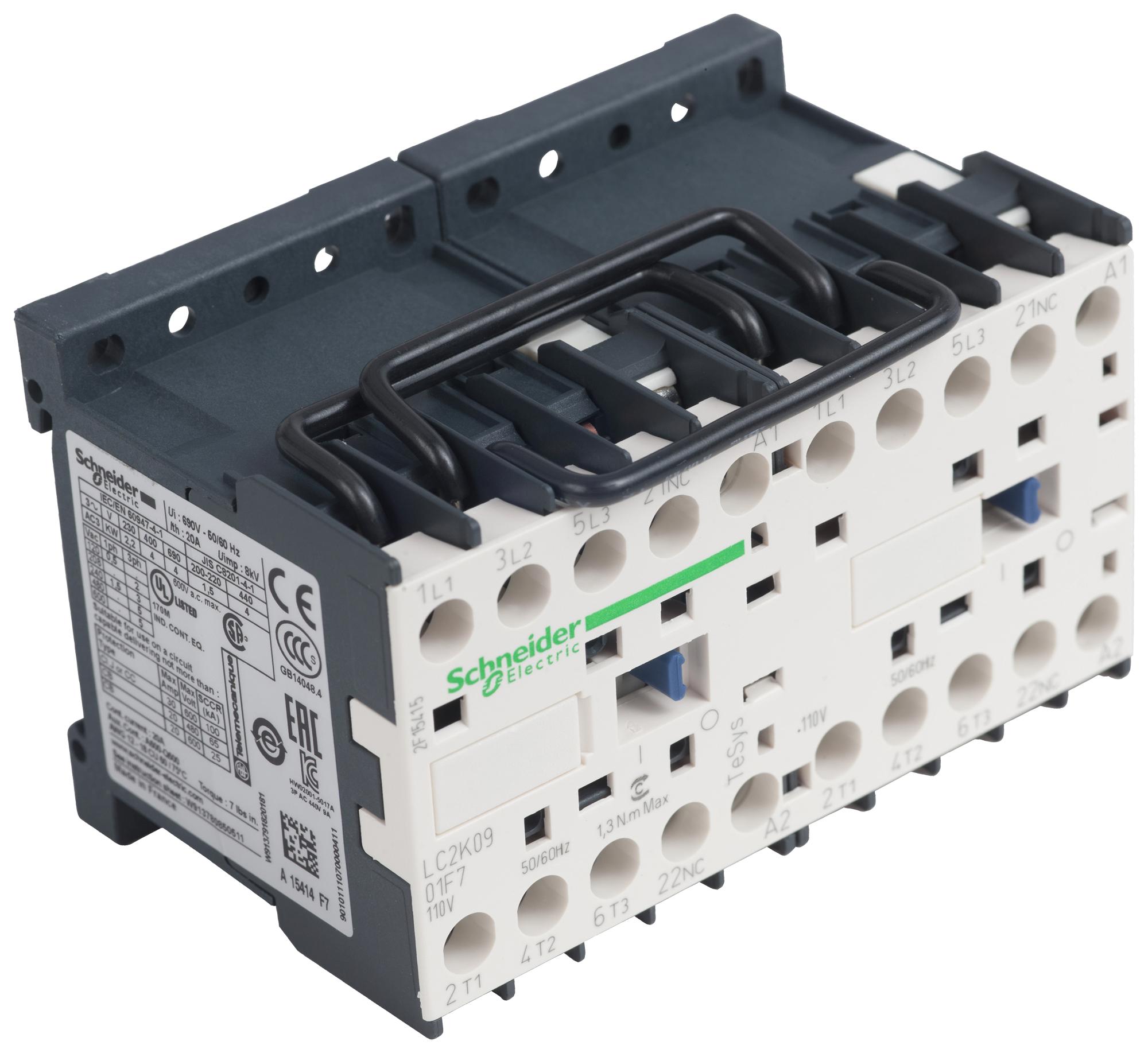 LC2K0901F7 - Schneider Electric - Contactor, 9 A, DIN Rail