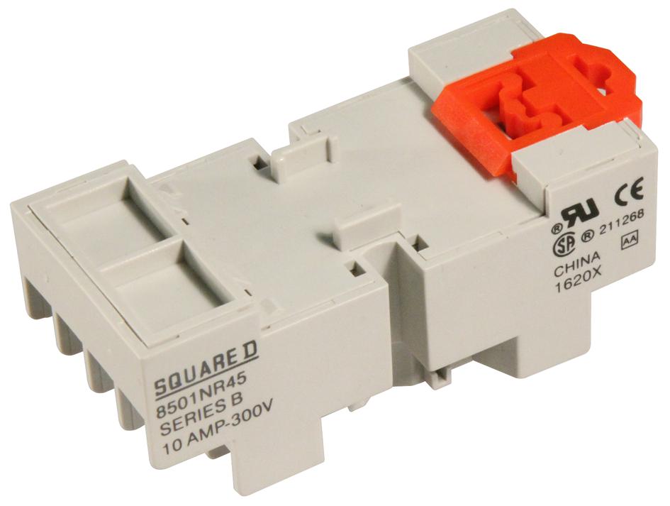 8501NR45 - Square D By Schneider Electric - Relay Socket, DIN Rail, Panel