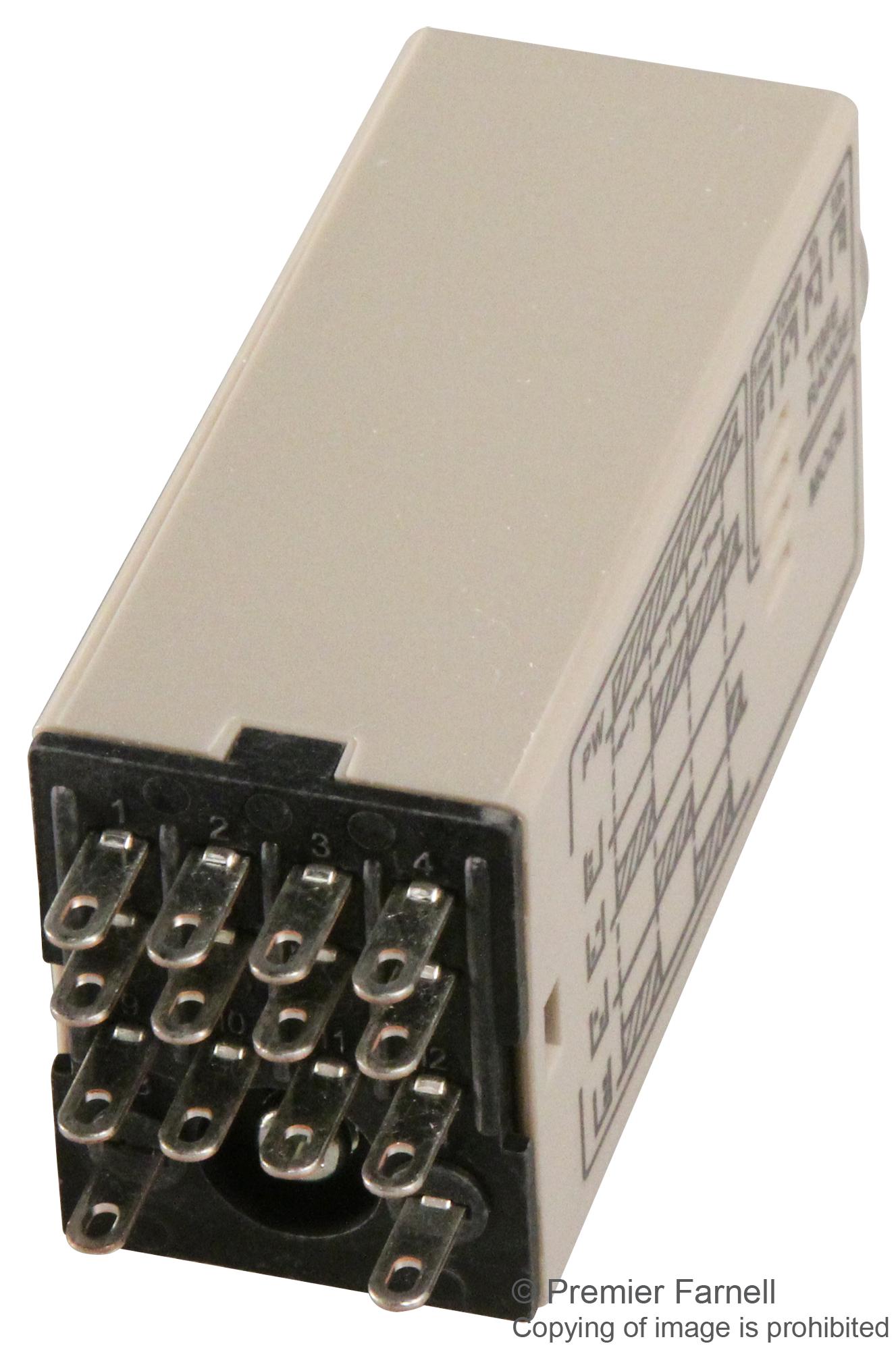 H3YN-41 AC100-120 - Omron Industrial Automation - Analog Timer, Multiple Mode, 4PDT