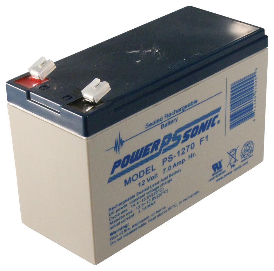 PS-1270-F1 - Powersonic - Rechargeable Battery, 12 V, Lead Acid