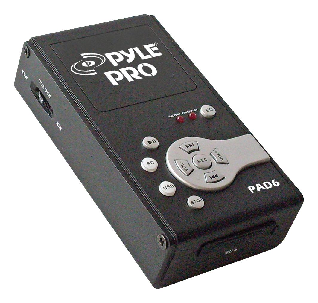PAD6 - Pyle - USB AUDIO INTERFACE AND RECORDER
