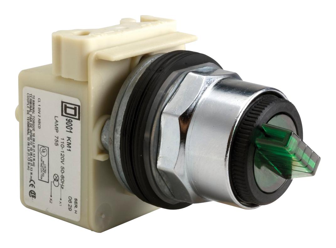9001K11J1G - Schneider Electric - Rotary Switch, 2 Position, 120 V