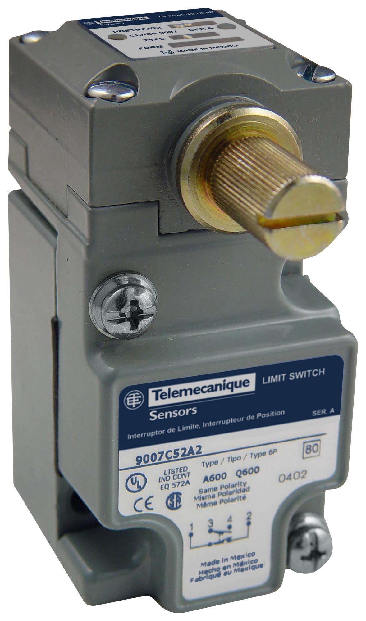 9007C62B2P6 - Telemecanique Sensors - Limit Switch, IP67, Rotary