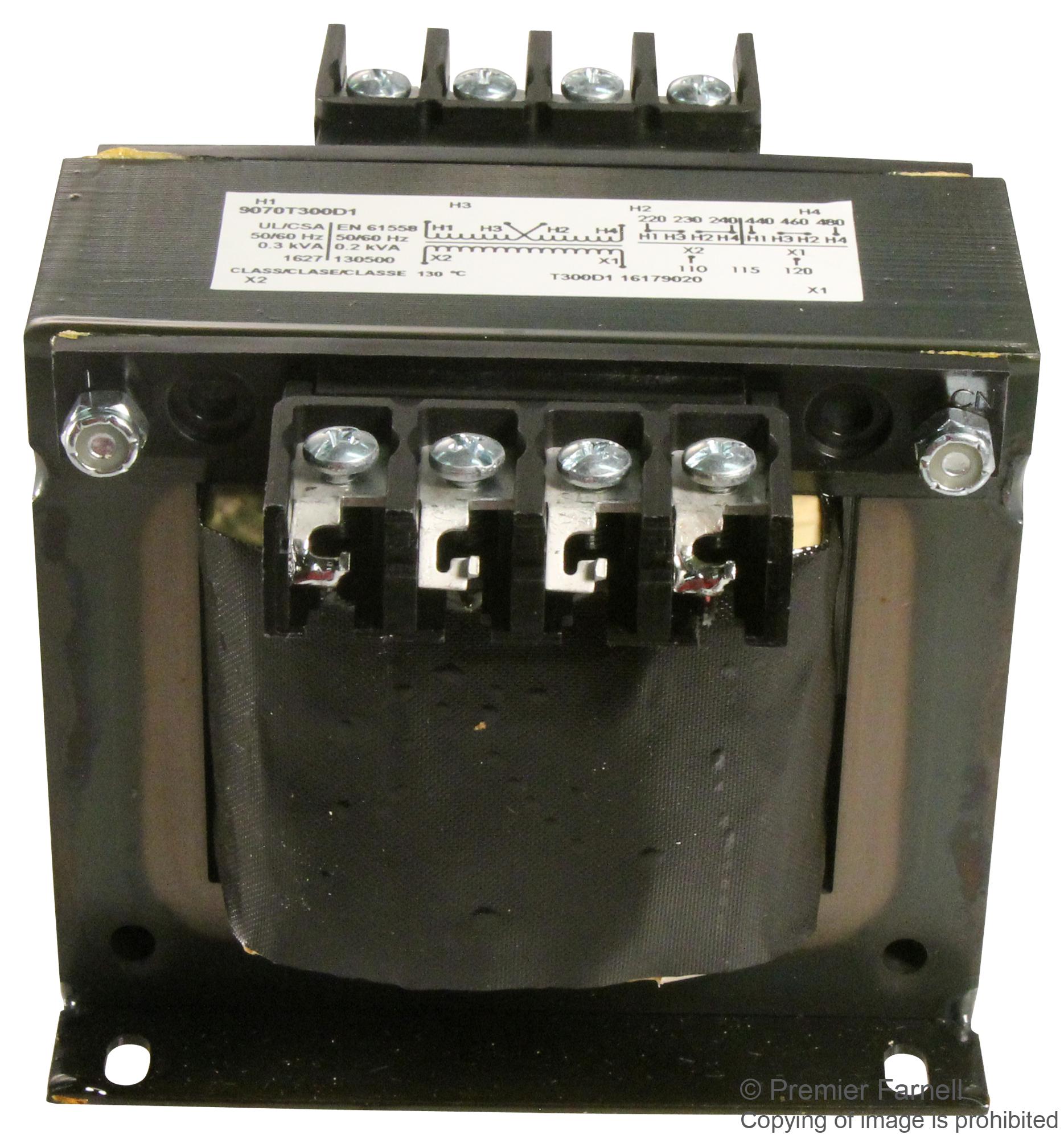 9070T300D1 - Square D By Schneider Electric - Chassis Mount Transformer, Single Phase, Open ...