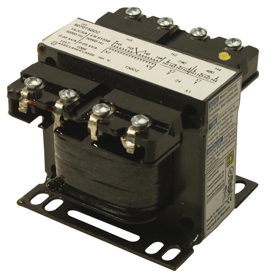 9070T50D2 - Square D By Schneider Electric - Chassis Mount Transformer, Single Phase, Open-Style ...