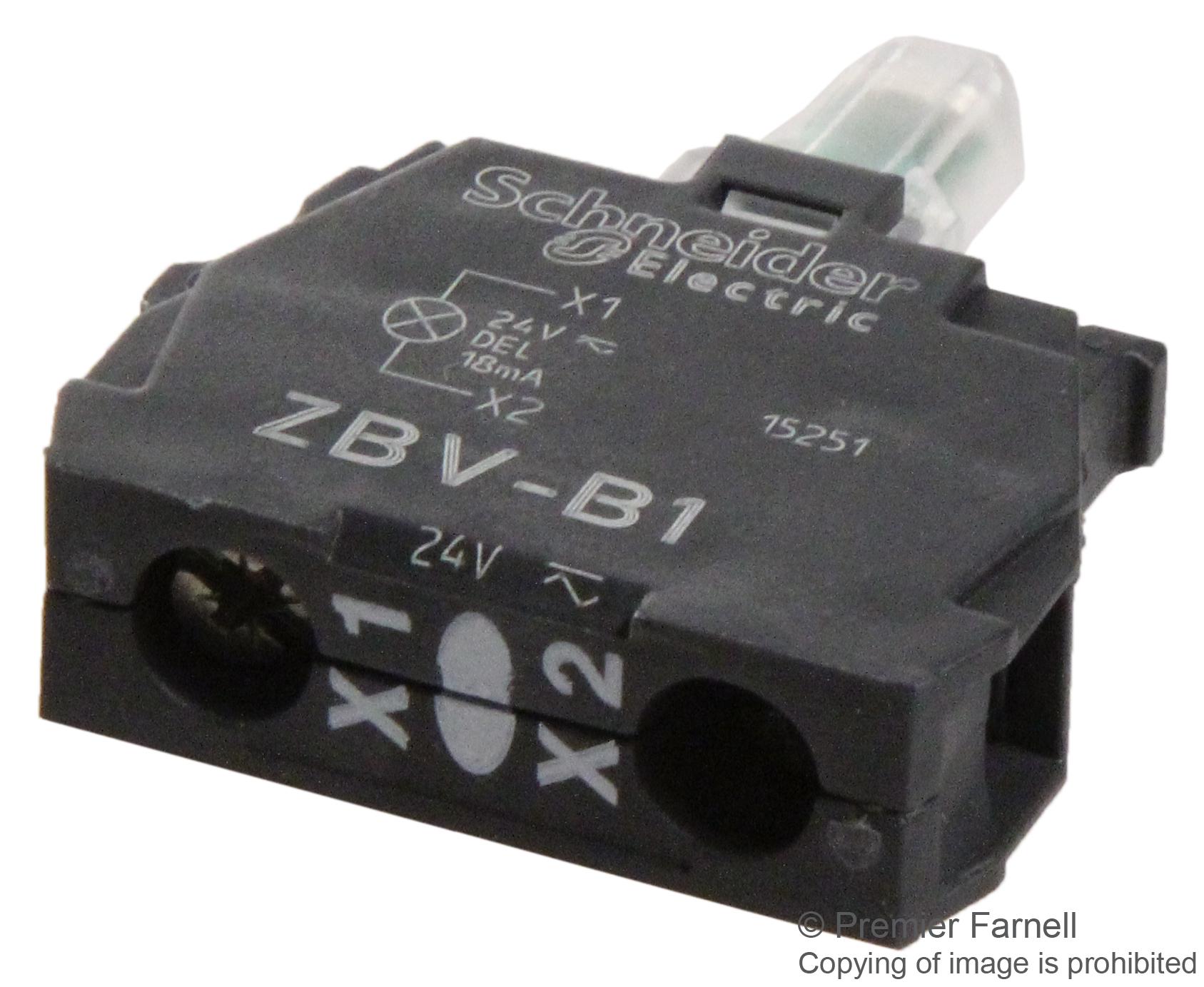 ZBVB1 - Schneider Electric - Lamp, ZB4, ZB5 and ZBE Series Pushbutton ...