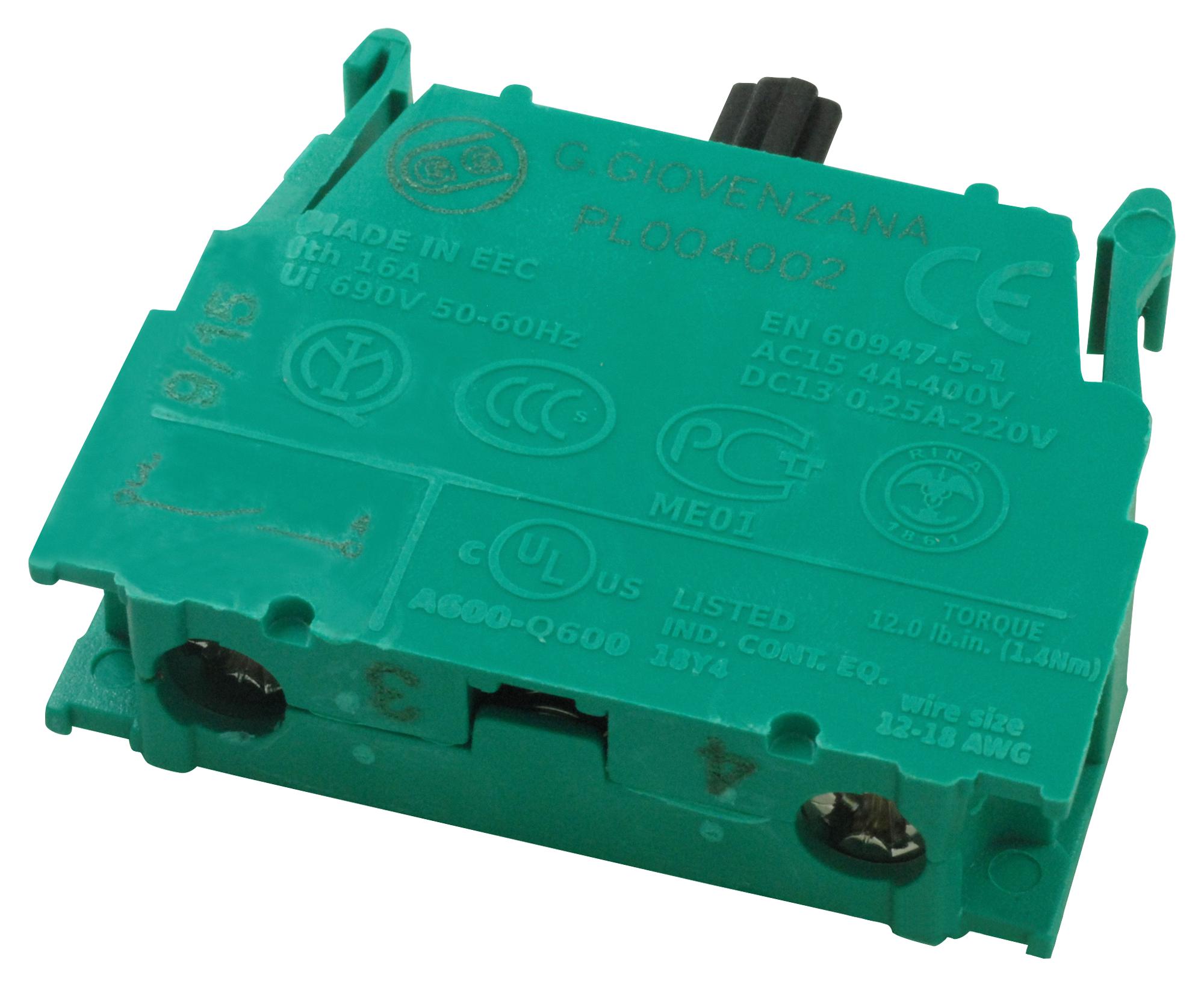 PL004002 - Bernstein - Contact Block, 1 Pole, Screw