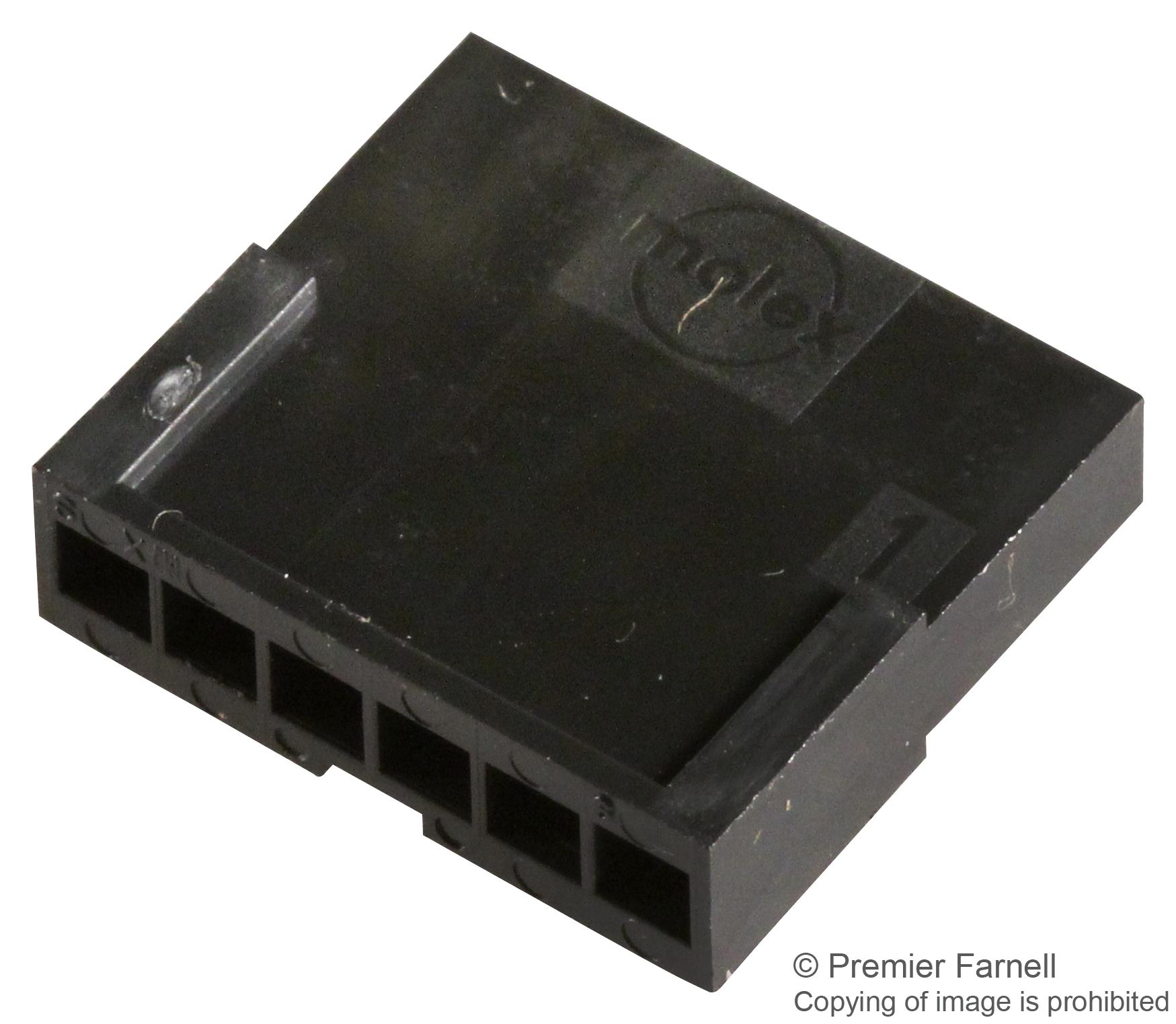 43640-0601 - Molex - Connector Housing, Single Row, Micro-Fit 3.0 43640 ...
