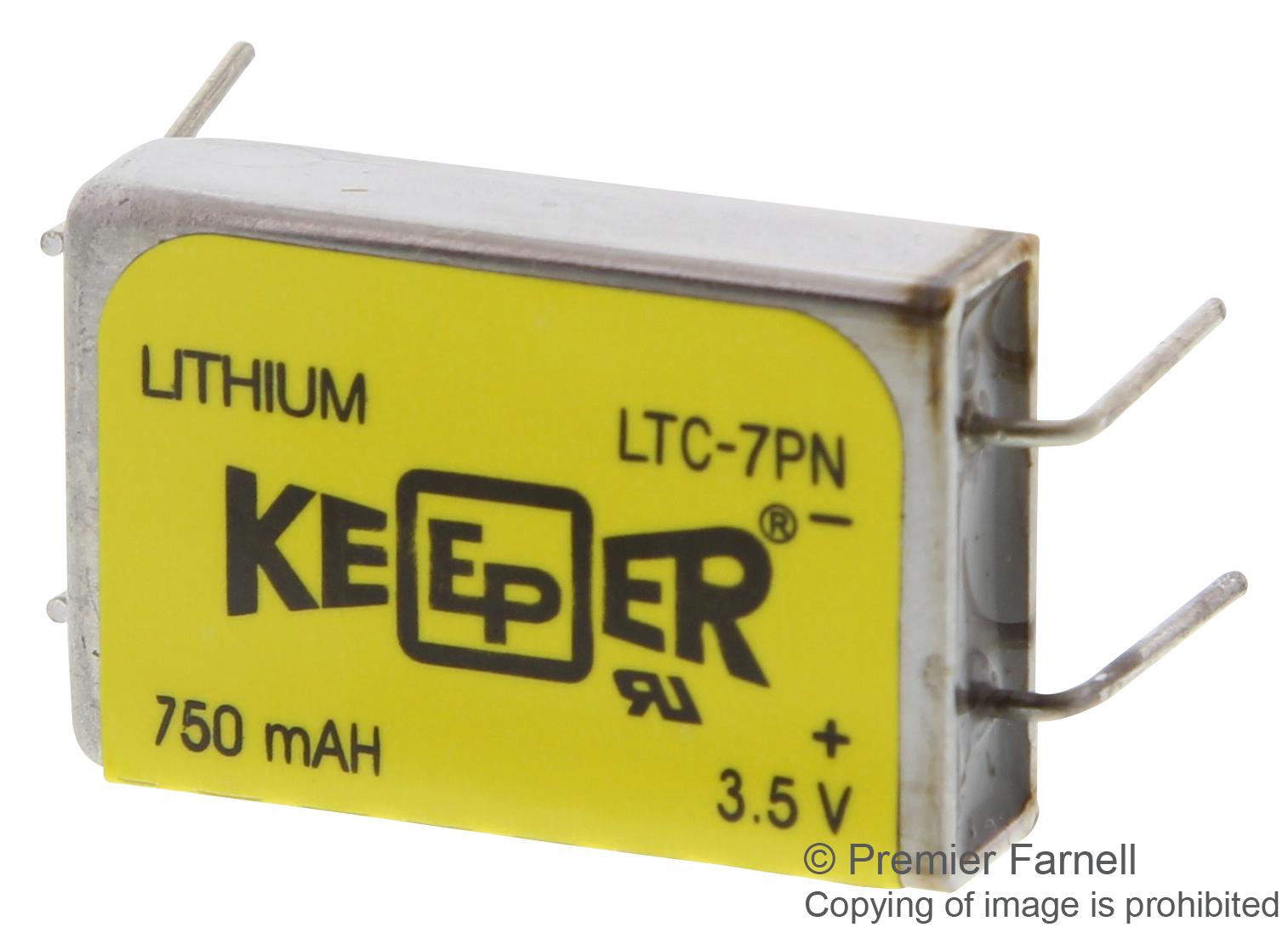 LTC7PN - Eagle Picher Industries - Battery, 3.5 V, Lithium