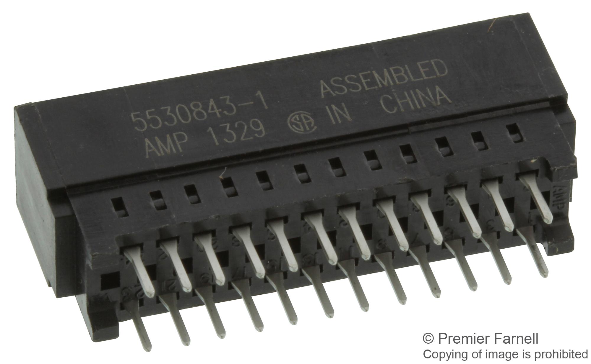 5530843-1 - Amp - Te Connectivity - Card Edge Connector, Dual Side, 1.85 mm