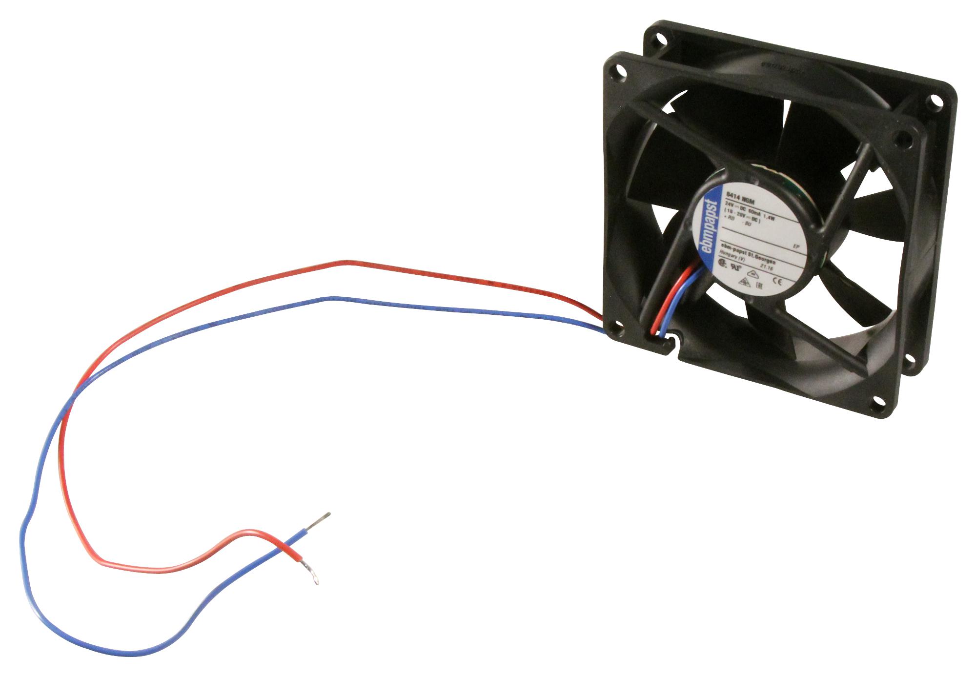 8414NGM - Ebm-papst - DC Axial Fan, 24 V, Square