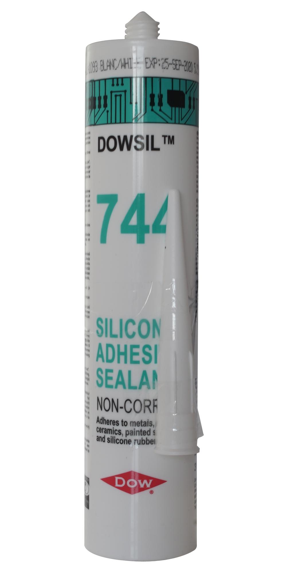 744 WHITE 310ML - Dow - Sealant, RTV Silicone, Cartridge
