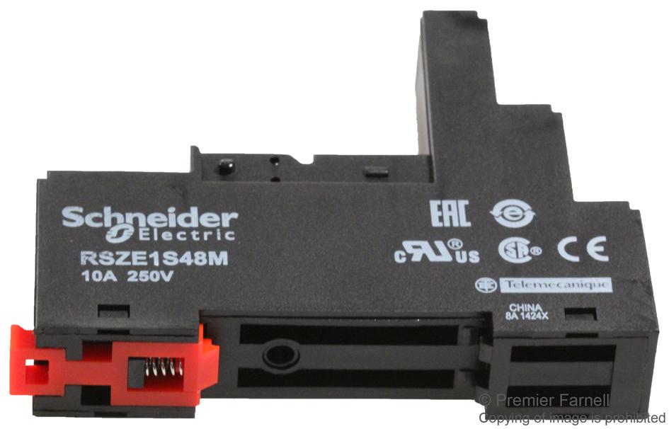 RSZE1S48M - Schneider Electric - Relay Socket, DIN Rail, Panel