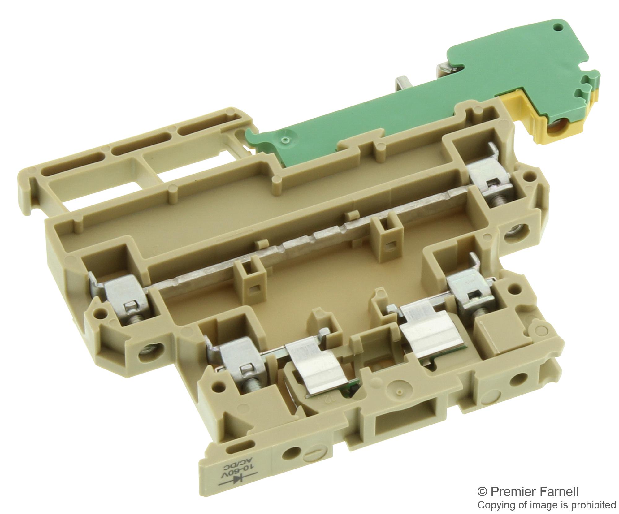 9158330001 - Weidmuller - Fused Terminal Block, 4 Positions, 26 AWG