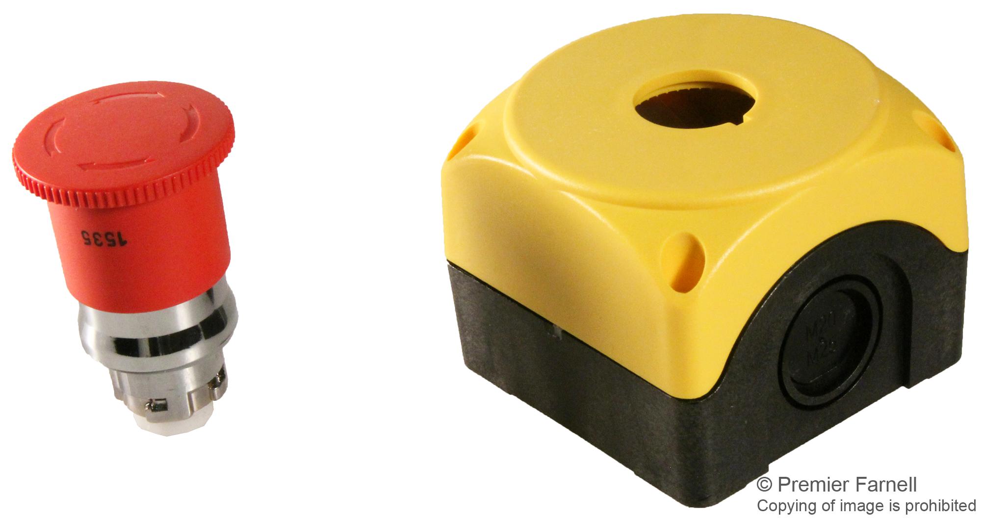 SSA-EBM-12E - Banner Engineering - Emergency Stop Switch, DPST-NC, SPST-NO