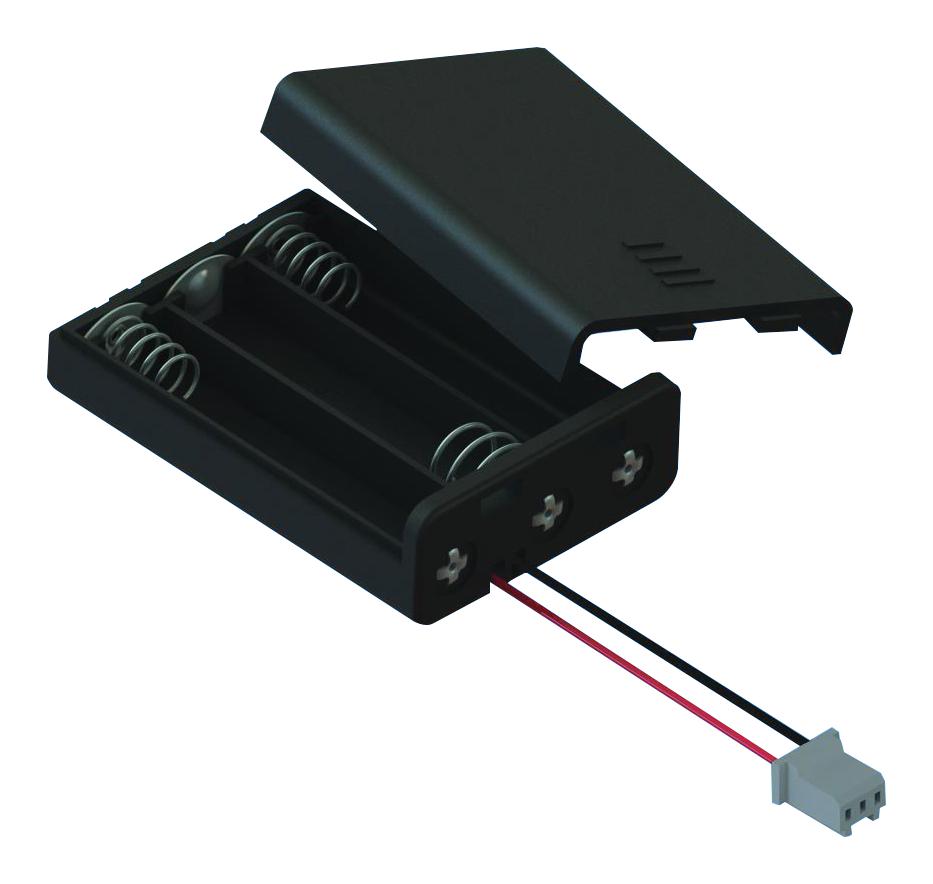 2484CN - Keystone - Battery Holder, Wire Leads, AAA X 3