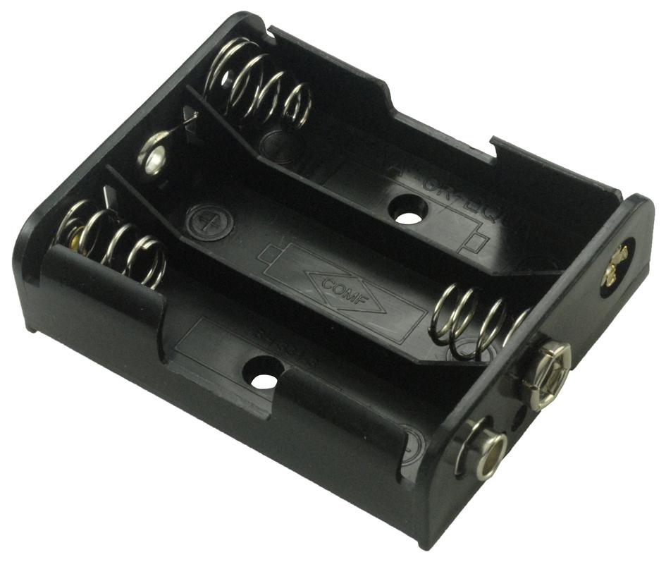 2475 - Keystone - Battery Holder, AA x 3, Snap On