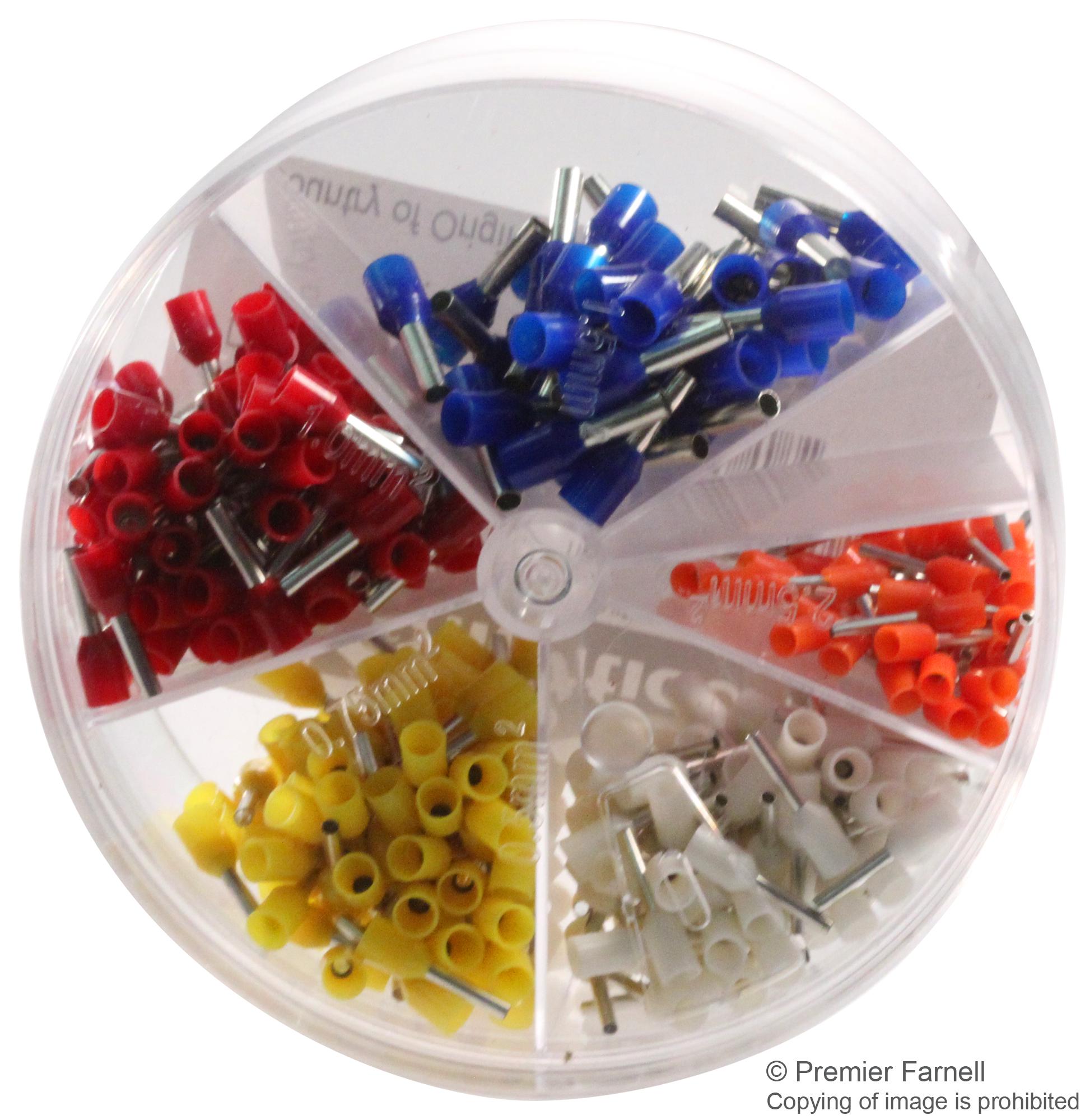 XRBOX5-E-EA481 - Multicomp Pro - Ferrule Kit, 5 Types, 0.5mm to 2.5mm