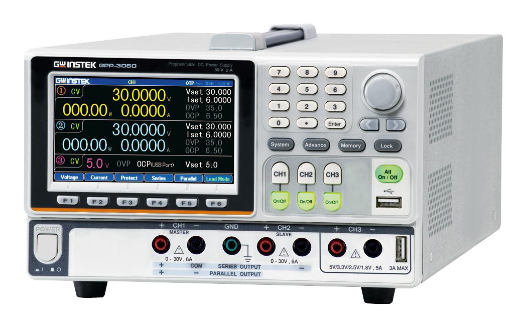 GPP-3060 (GPIB) - Gw Instek - Bench Power Supply, Programmable, 3 Output