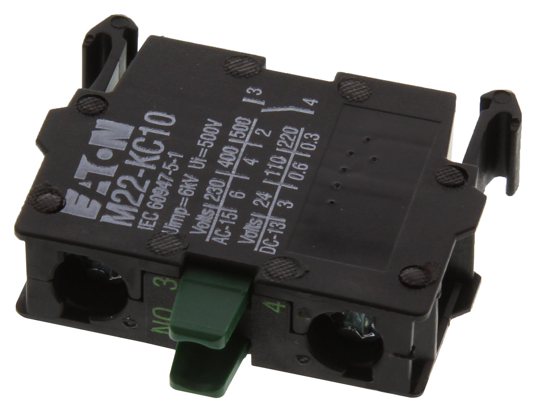 M22-KC10 - Eaton Moeller - Contact Block, 4 A, 500 V