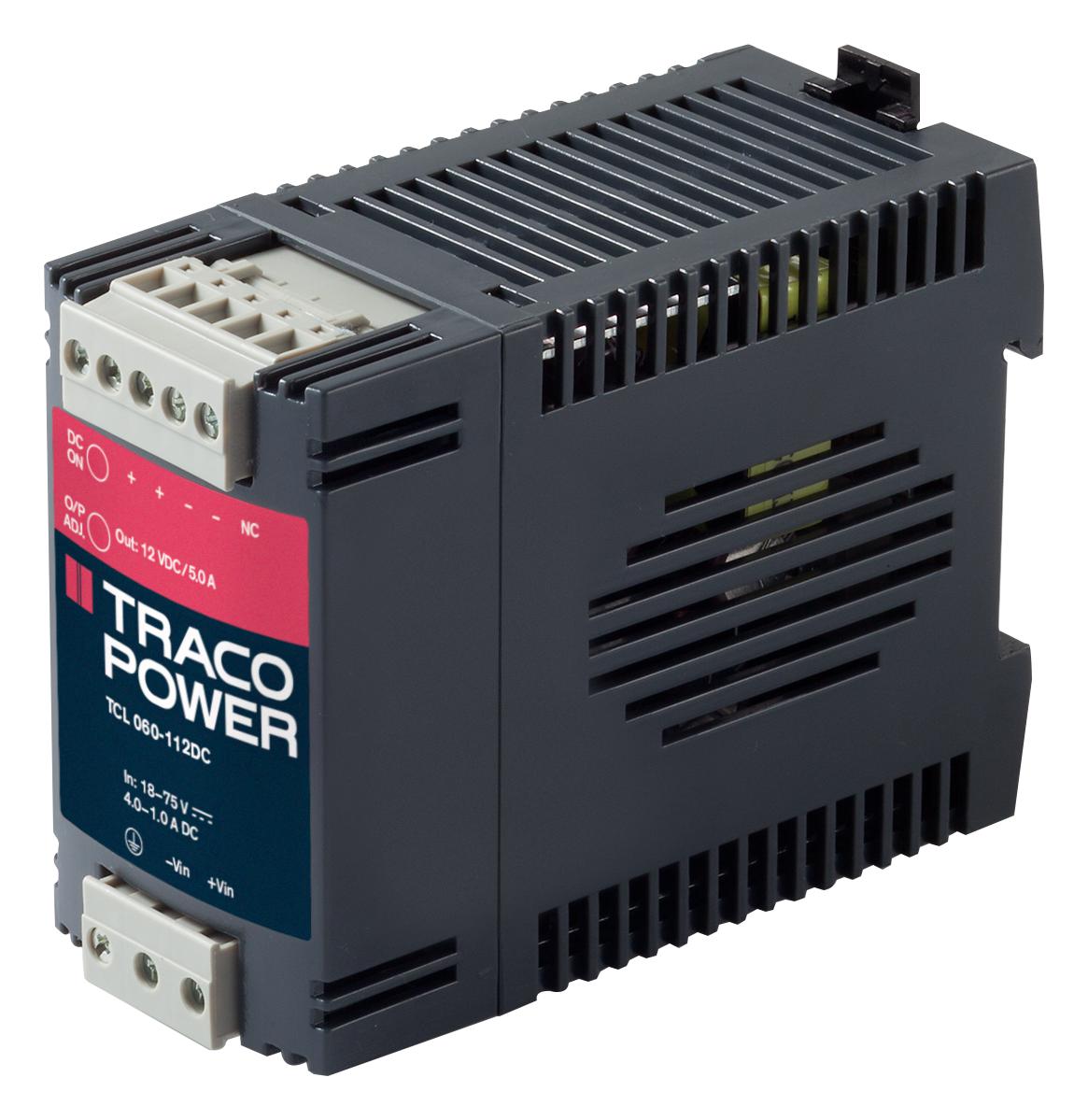 TCL 060-112DC - Traco Power - Isolated DIN Rail Mount DC/DC Converter, ITE, 4:1