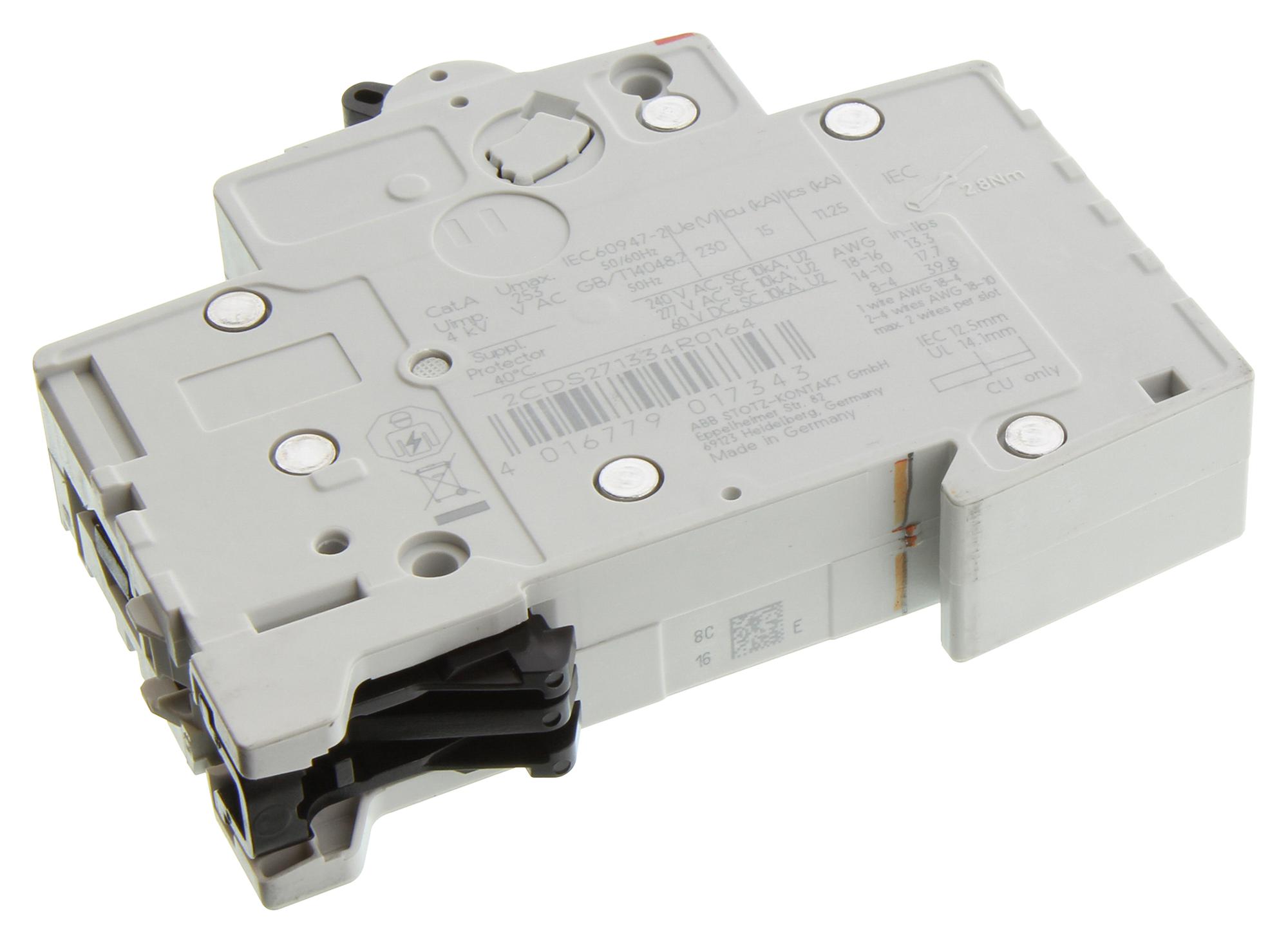 ST201M-C16 - Abb - Thermal Magnetic Circuit Breaker, Miniature, System pro M compact ST200M Series