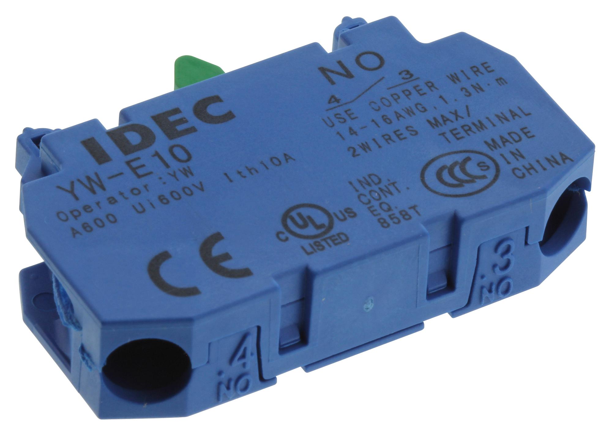 YWE10 - Idec - Contact Block, YW and CW Series, 1NO