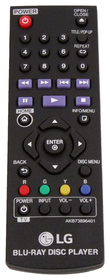 AKB73896401 - Lg - Remote Control for LG Blu-Ray Disc Player