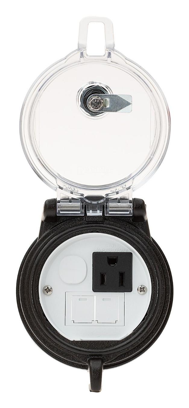 DAP3BC-S0 - Panduit - Data Interface Port, 15A Simplex Outlet, Aluminium