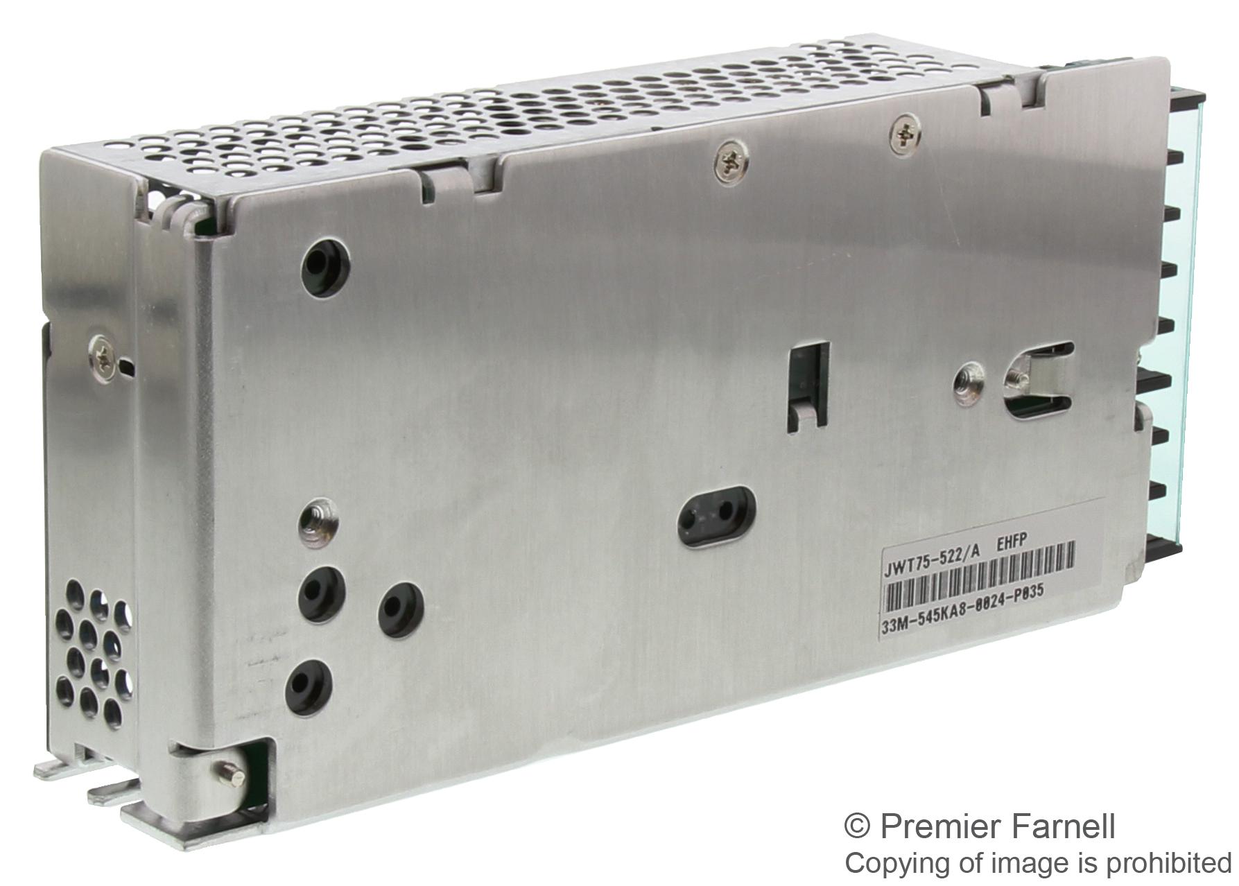 JWT75-5FF/A - Tdk-lambda - AC/DC Enclosed Power Supply (PSU), 3 Outputs, 75 W