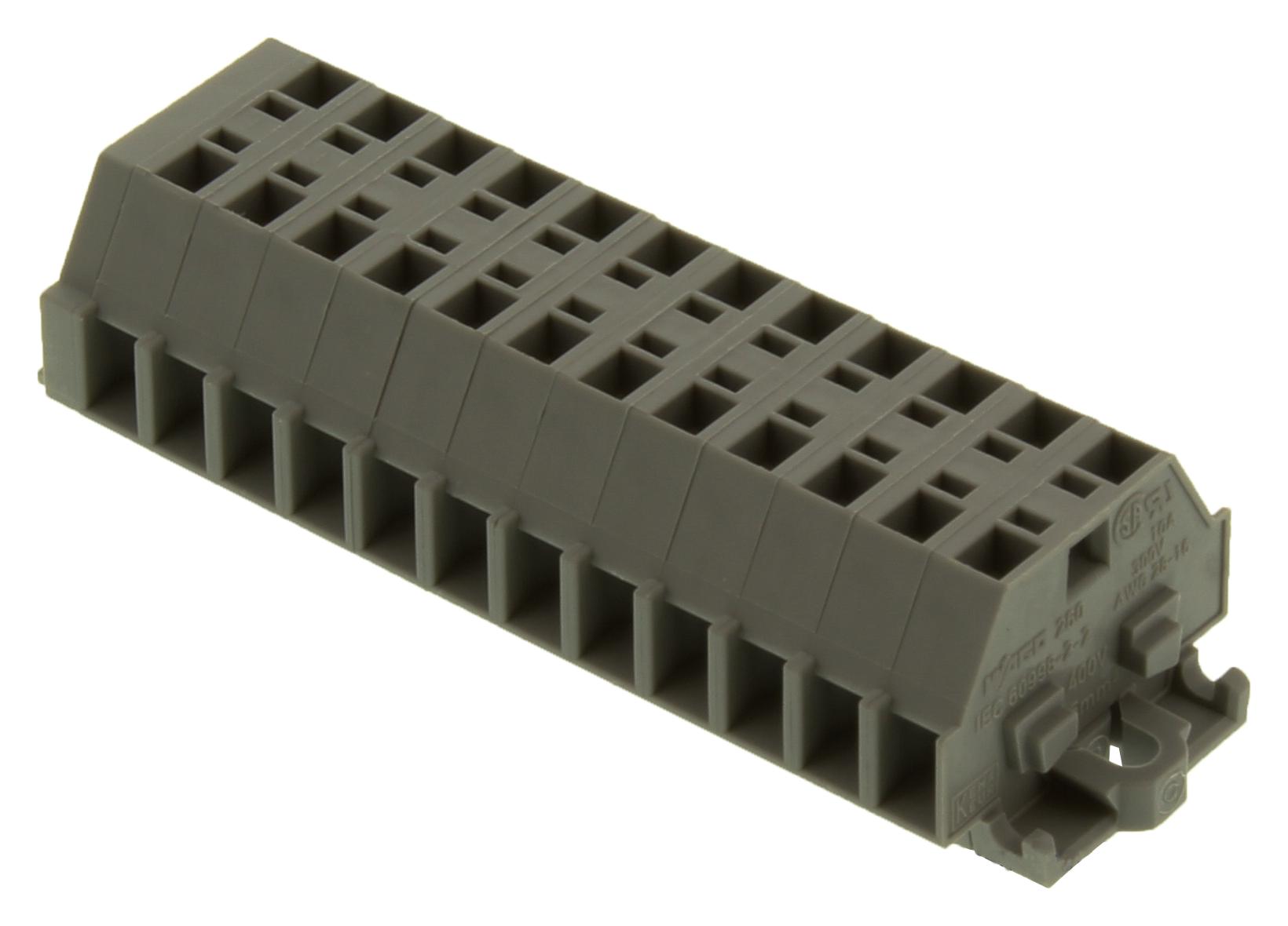 260-112 - Wago - Wire-To-Board Terminal Block, 12 Positions, 28 AWG