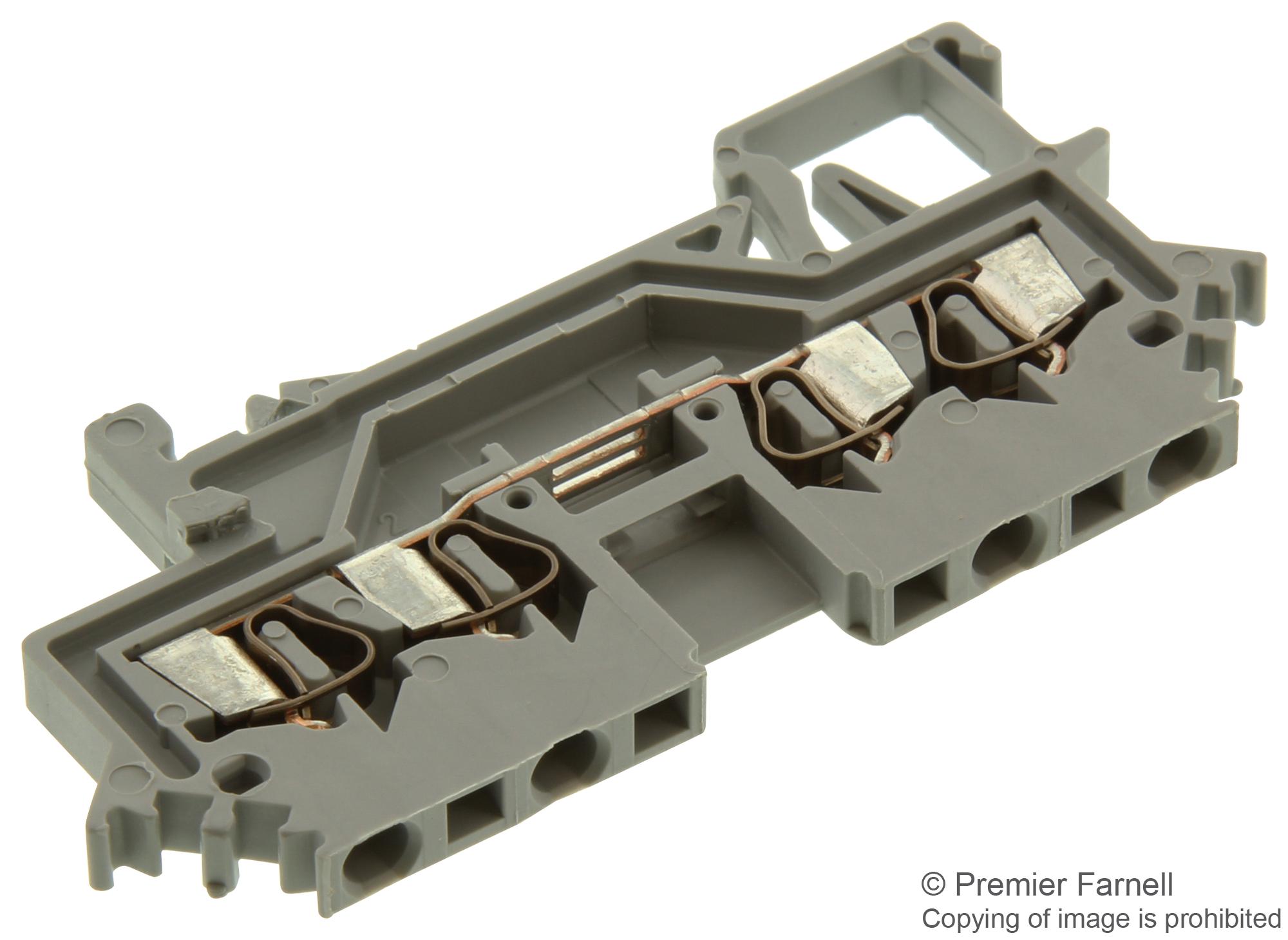 279-621 - Wago - DIN Rail Mount Terminal Block, 4 Positions, 28 AWG