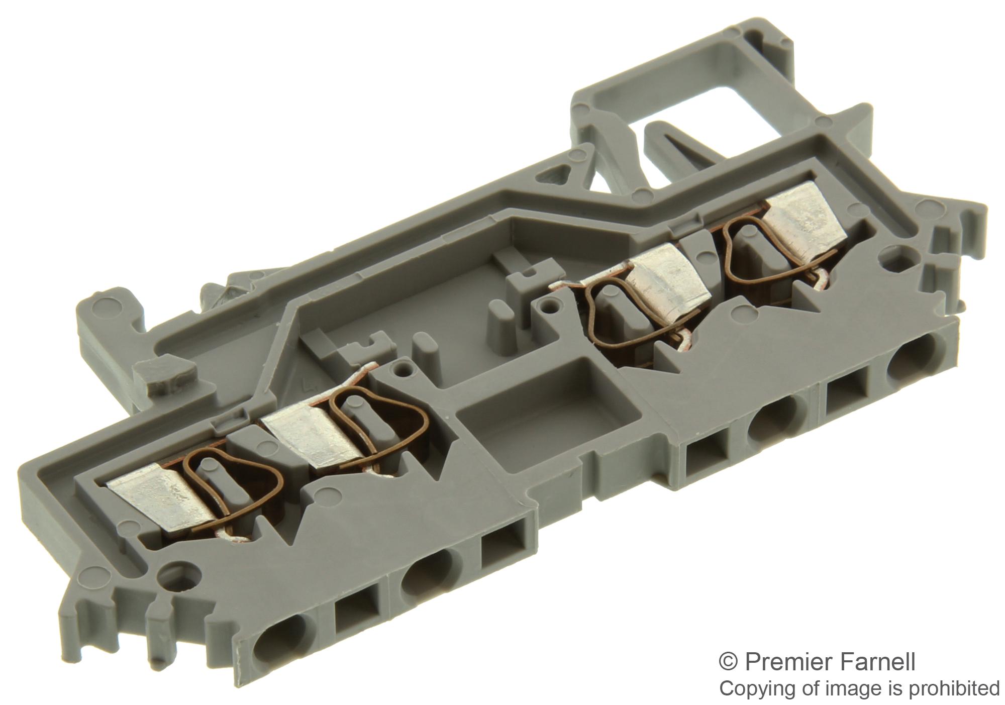 279-626 - Wago - DIN Rail Mount Terminal Block, 4 Positions, 28 AWG