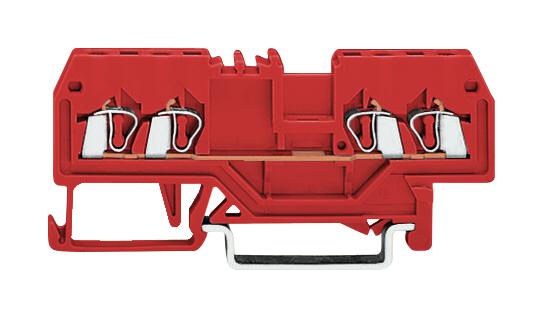 279-833 - Wago - DIN Rail Mount Terminal Block, 4 Positions, 28 AWG