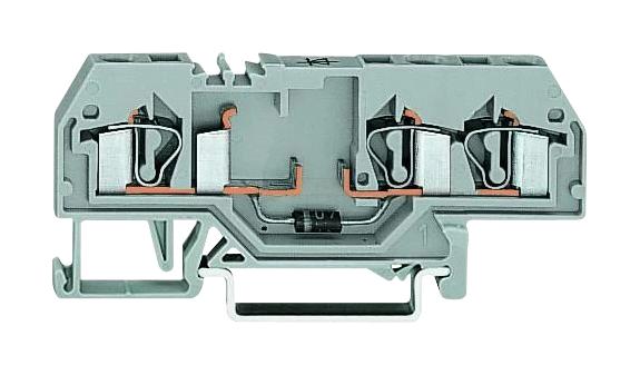 281-673/281-410 - Wago - DIN Rail Mount Terminal Block, 3 Positions, 28 AWG