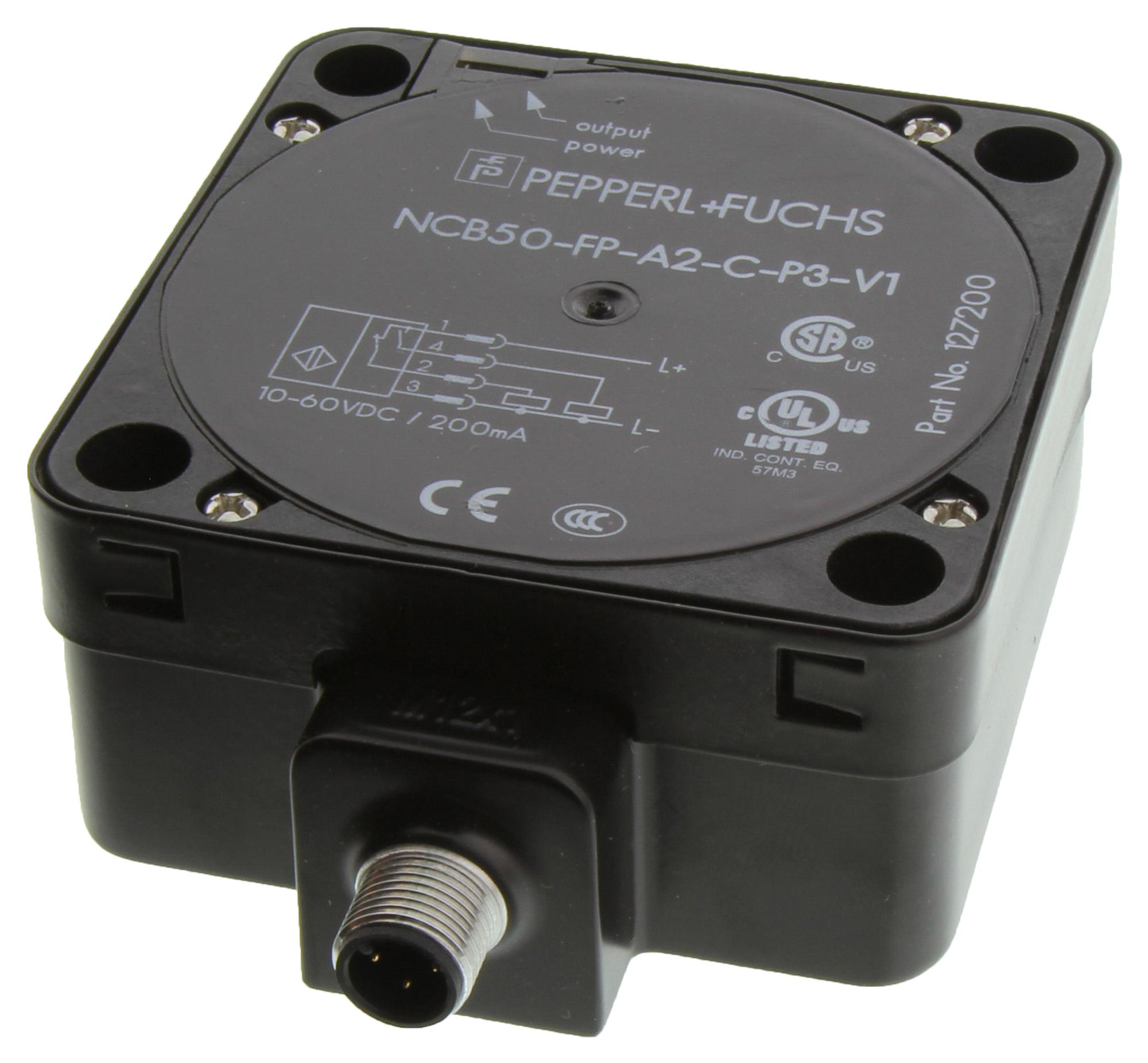 NCB50-FP-A2-C-P3-V1 - Pepperl+fuchs - Inductive Proximity Sensor, M12, 50 mm